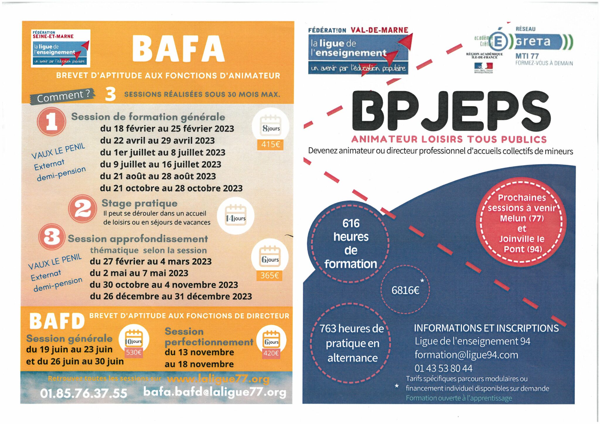 BPJEPS animateur loisirs tous publics et BAFA brevet d'aptitude aux ...